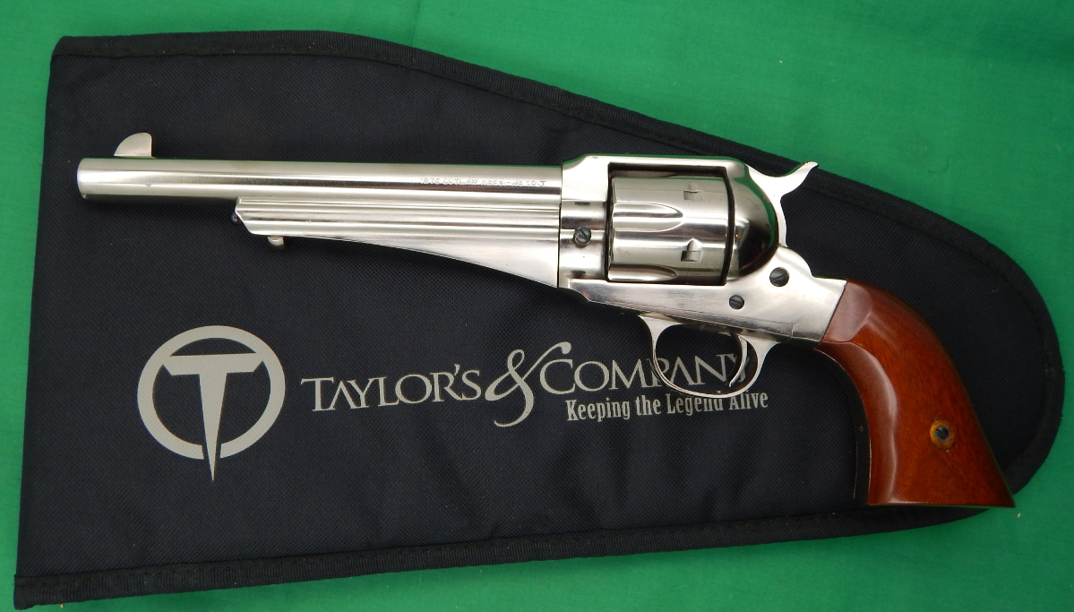 Uberti 1875 Outlaw (Remington) Revolver, 45 Colt, Nickel .45 Long Colt ...