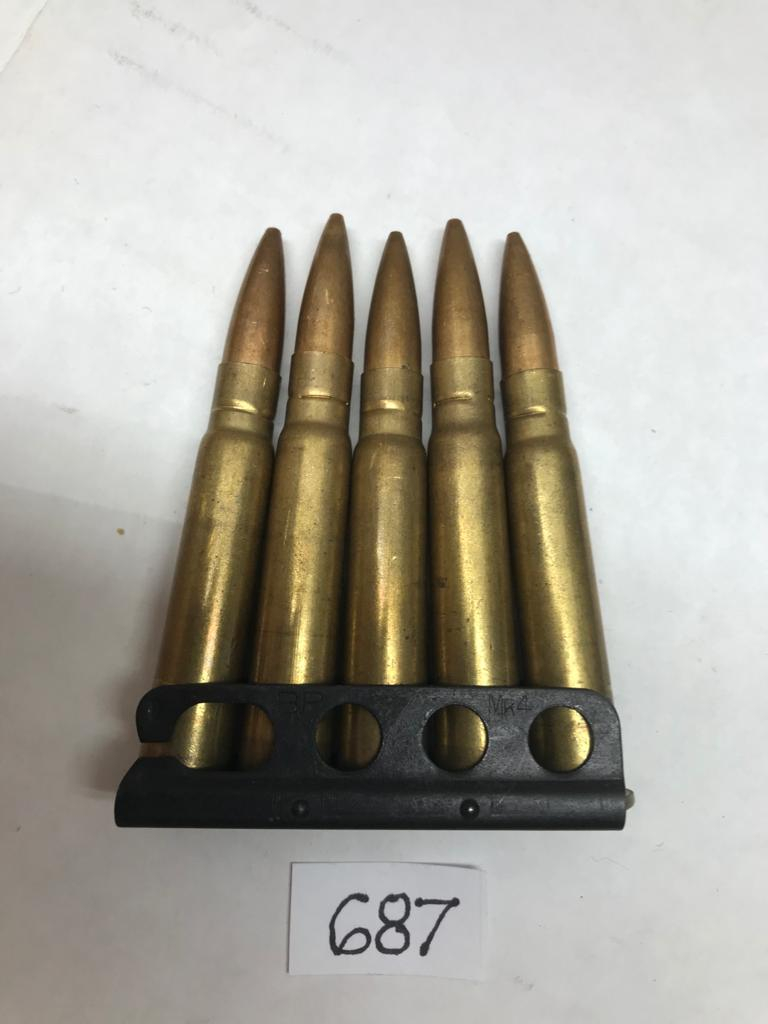 303 British, BP MK4 Stripper with Five Rounds, GB 1943 VII .303 British ...