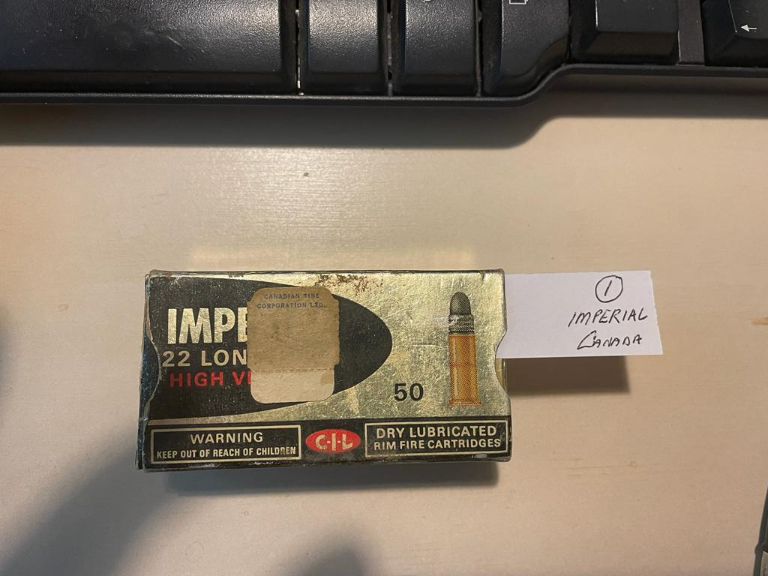 Imperial 22LR Canadian Tire Corp. LTD. (C. I. L.) Full Ammo Box .22 LR ...