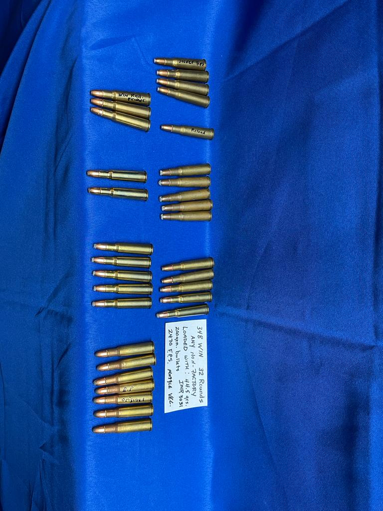 .348 Winchester Ammo 32 Rounds Assorted Rounds .348 Win. 17322199 ...