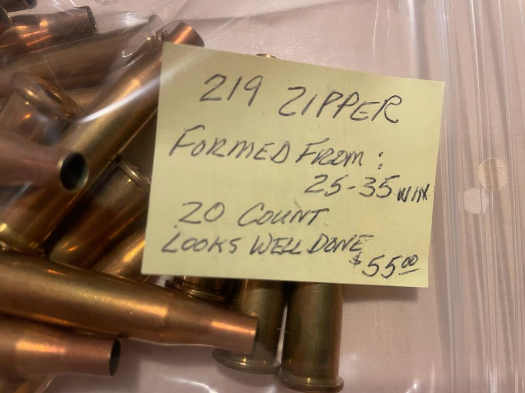 .219 Zipper Brass formed from .25-35 Win Brass Looks Well Done 20 Count ...