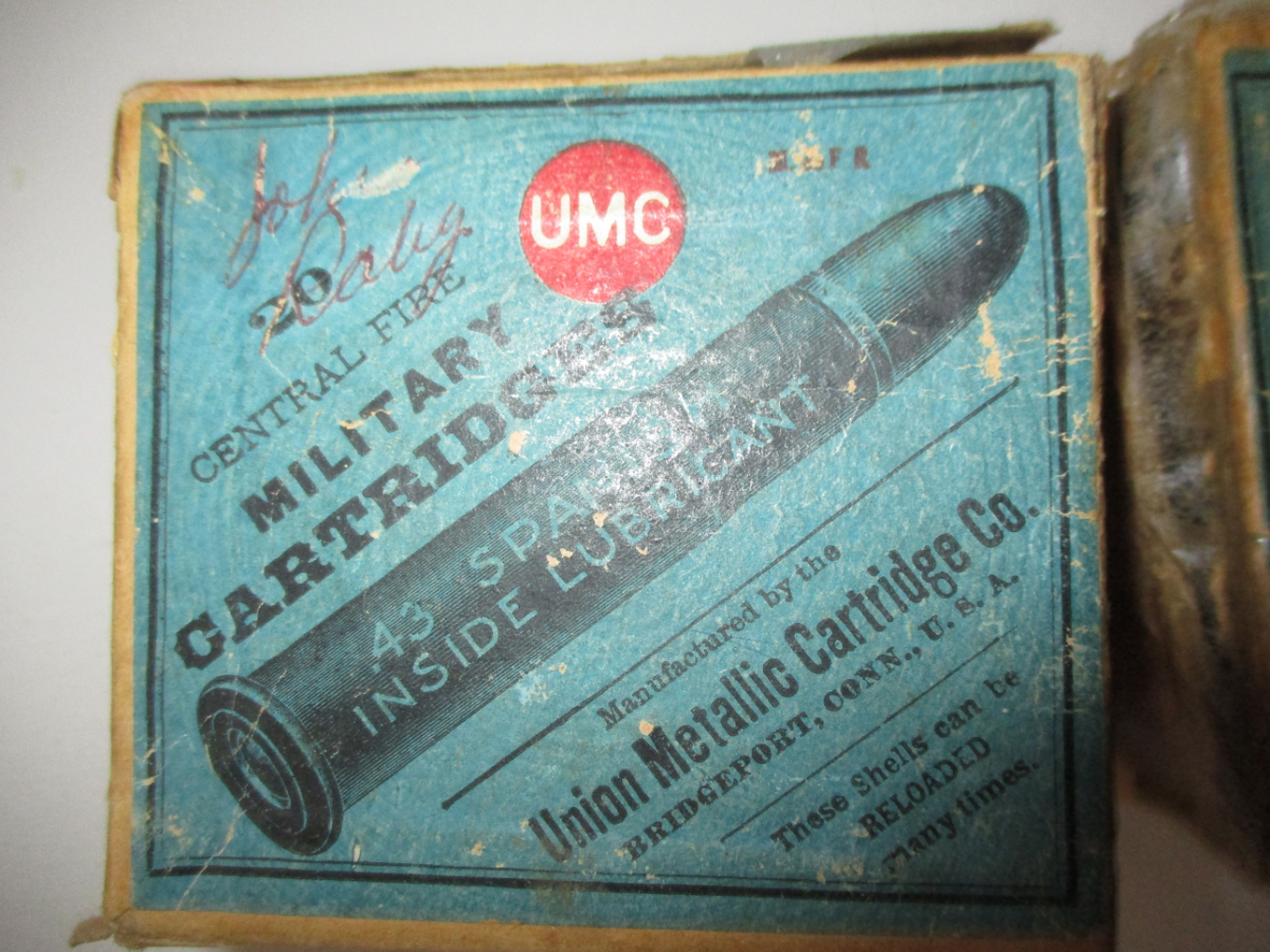 (U.M.C.) UNION METALLIC CARTRIDGE CO. (2) TWO BOXES (1) PARTIAL TOTAL ...