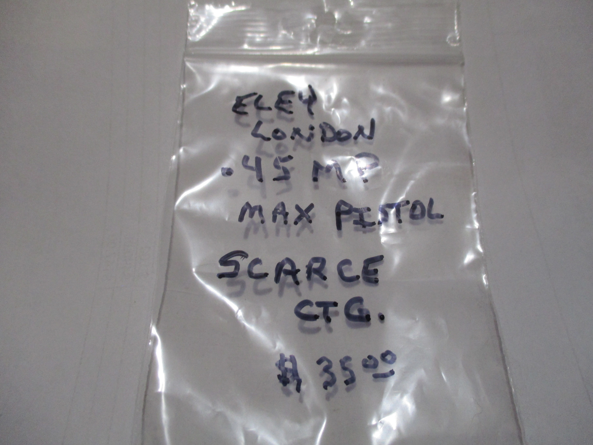 SCARCE .45 MP REVOLVER ROUND by ELEY LONDON .45 ACP 17268602 ...