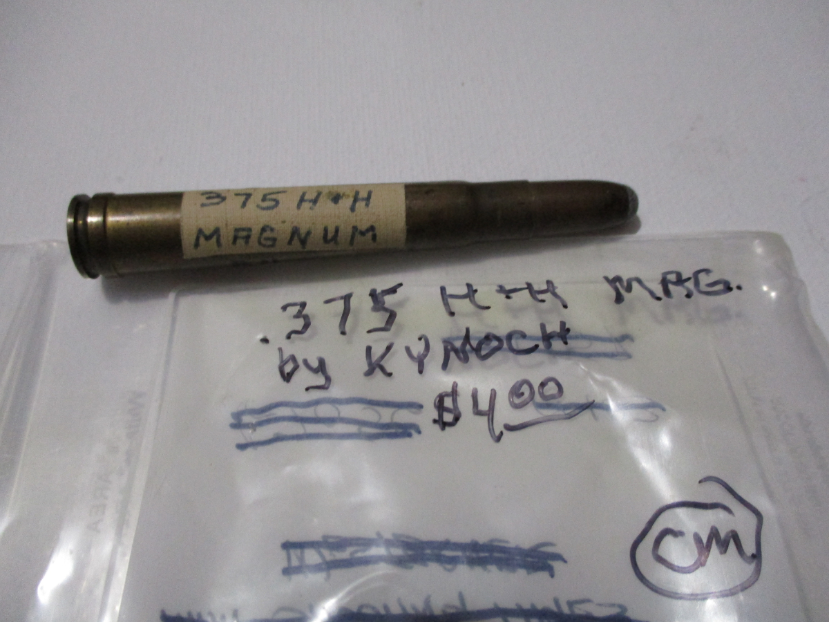 1- Round of Factory AMMO by KYNOCH of LONDON- .375 H&H MAG. 17269540 ...