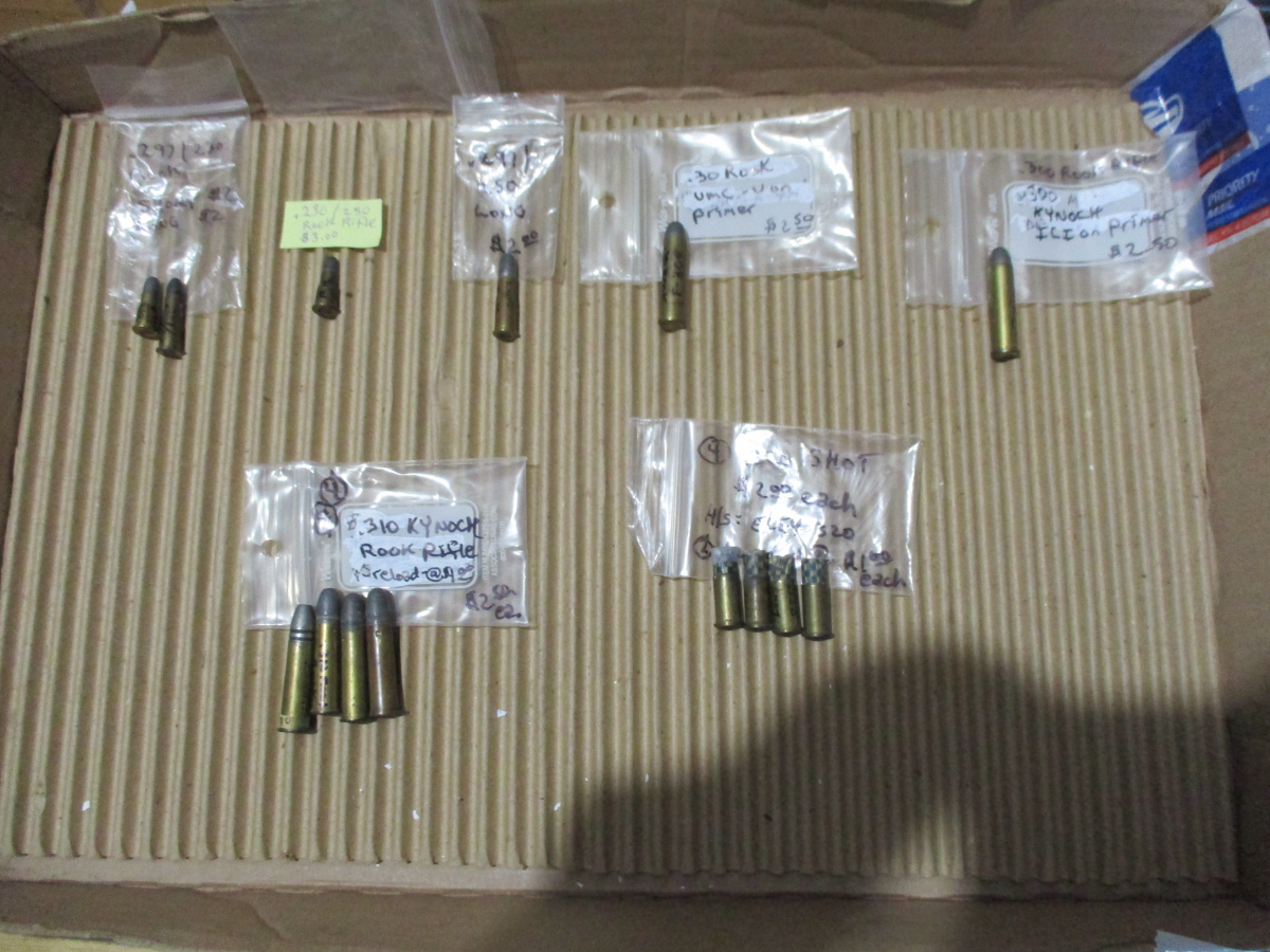 Kynoch 14 specimens of ASSORTED ROOK RIFLE AMMO from .230 to .320 ...