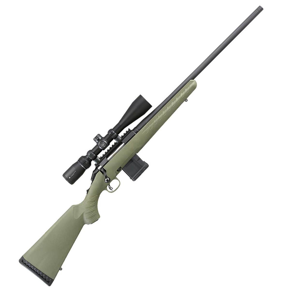 RUGER AMERICAN PREDATOR Scoped Matte Black/Moss Green Bolt Action Rifle ...