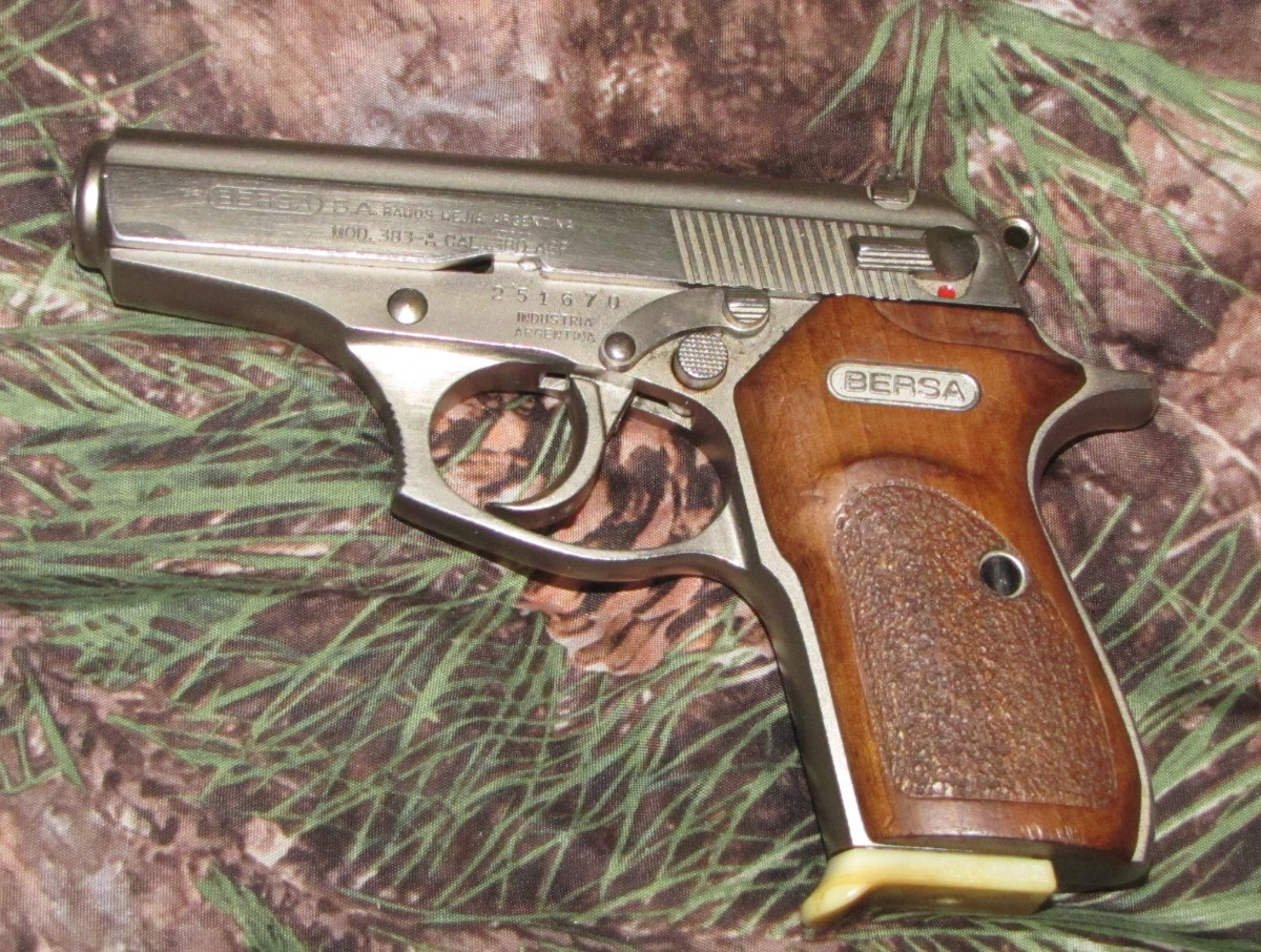 Bersa 383-A Bersa Model 383-A Stainless Steel Wood Grips .380 Acp For ...