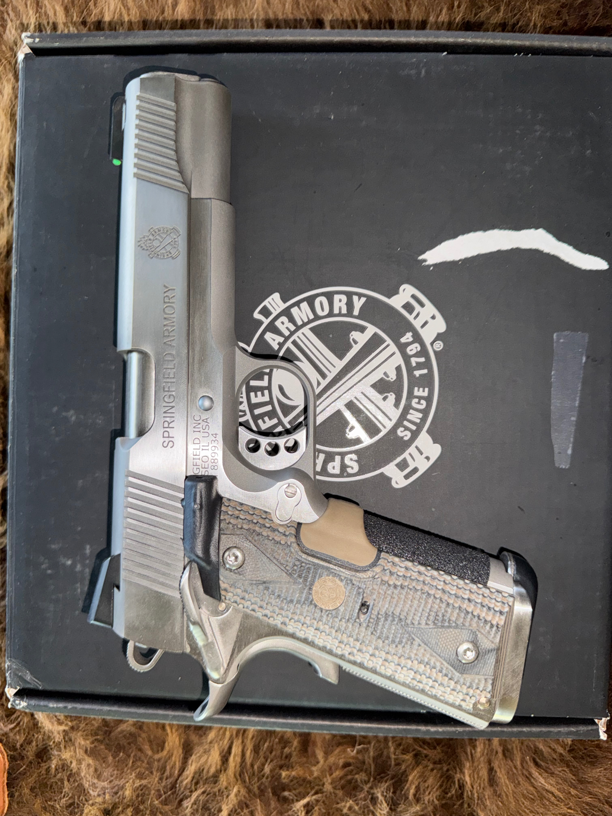 Springfield Armory Custom CA 1911 Loaded CA OK 45 ACP 5"Match Brl. Red ...