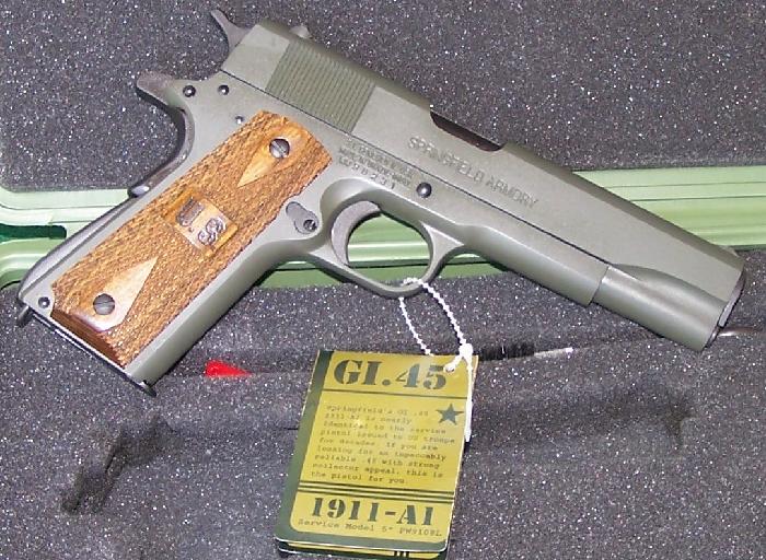 Springfield Armory Gi Model 1911 .45 Acp Od Green Nib. For Sale at ...
