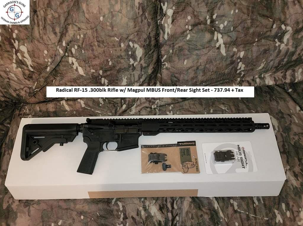 Radical Firearms 300BLK 16" 15" RPR 30RD BLK w/ MAGPUL FRONT & REAR ...