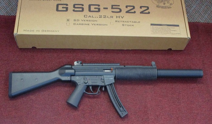 GSG-522 German Made 2 Stocks 22LR Straight And Side Folder 22rd Mag .22 ...