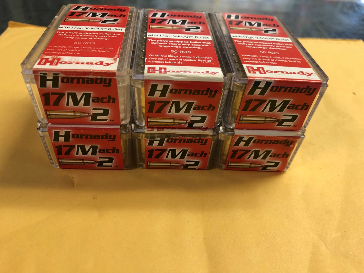 260 Rounds Hornady 83177 Varmint Express 17 Mach 2 17 Gr V-Max New .17 ...