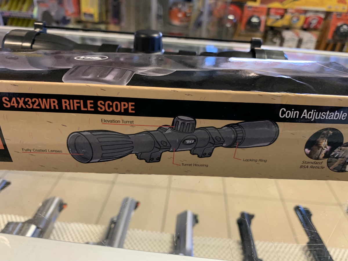 Bsa 22 Special Rimfire Rifle Scope 4x 32mm Duplex Reticle Matte With ...