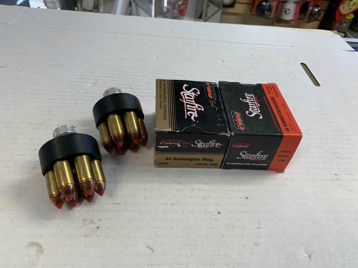 Two Hks 44 Mag 6 Shot Speed Loaders And 52 Rounds Of Self Defense ...