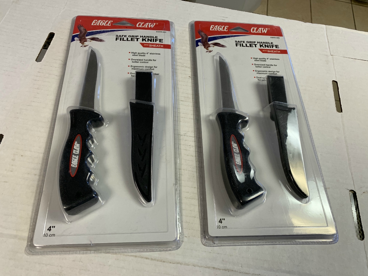 Two Quality 4 Inch Zebco Fillet Knives With Sheaths Brand New For Sale ...