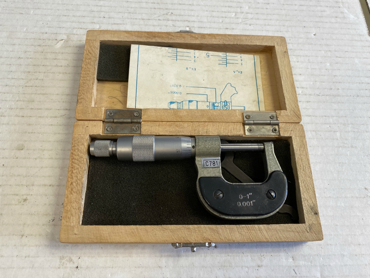 NICE GUNSMITHING MICROMETER IN GOOD CONDITION WITH WOOD BOX 17081508 ...