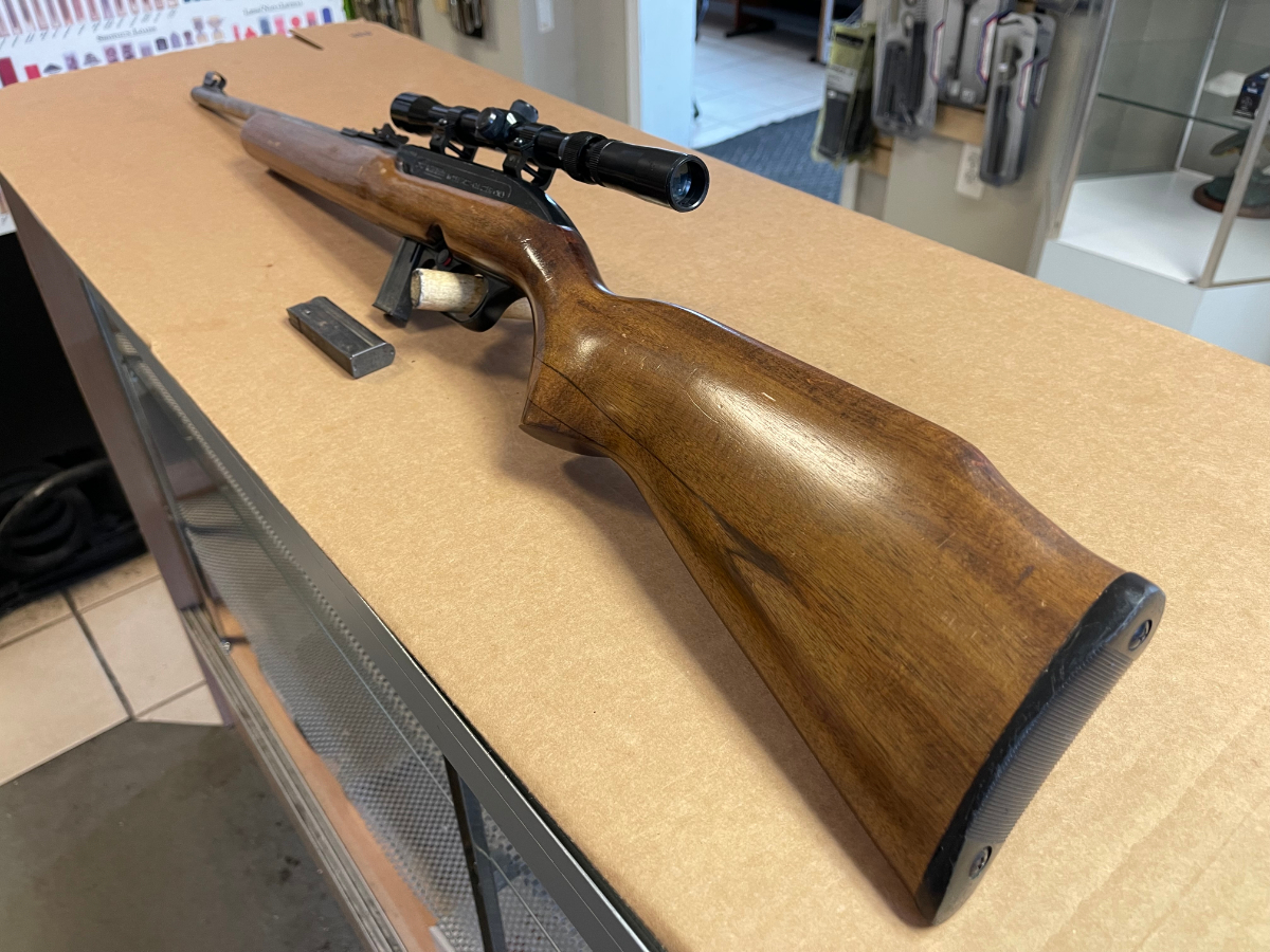 Magtech CBC MODEL 7022 SEMI-AUTO RIFLE WOOD STOCK, WITH SCOPE, TWO ...