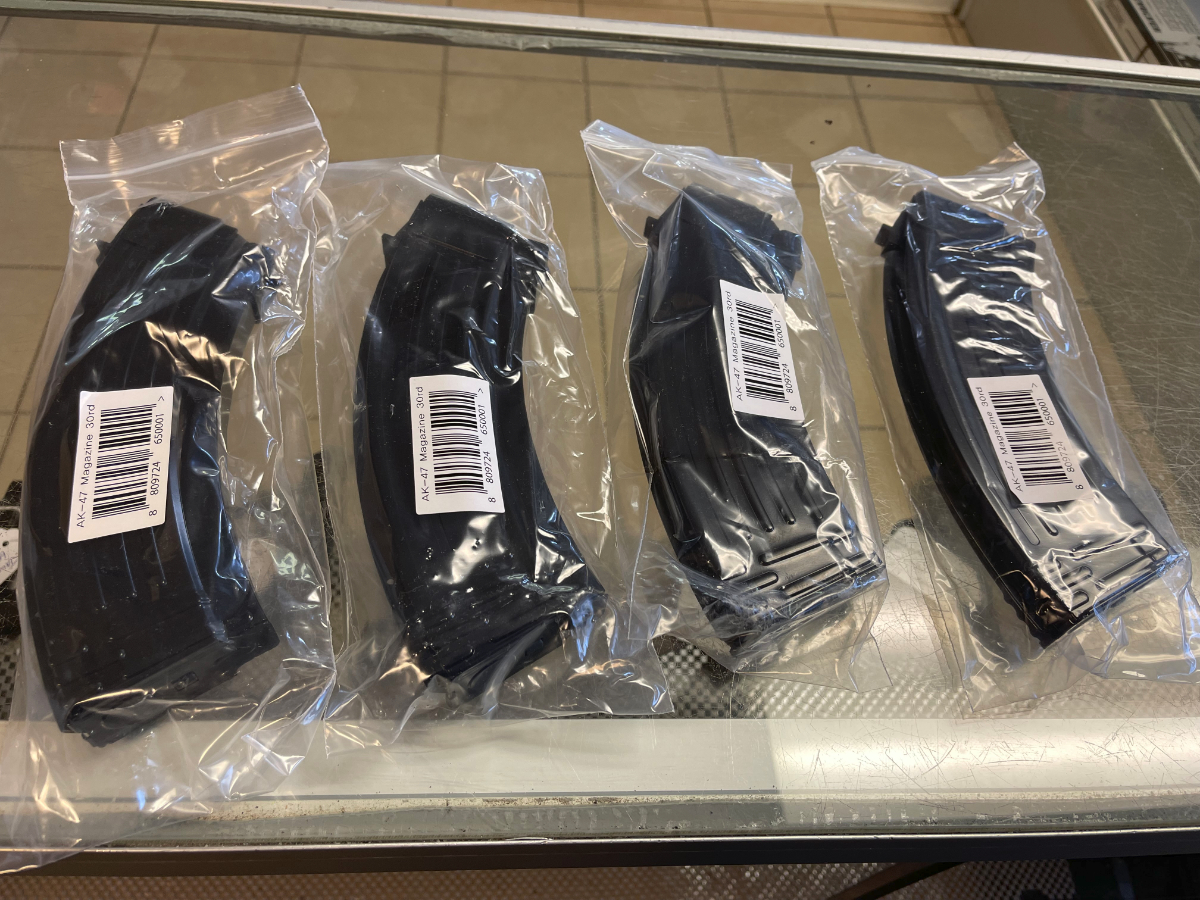 FOUR RWB MAGAZINES AK47 7.62X39MM 30RD BLACK STEEL Top Quality New ...