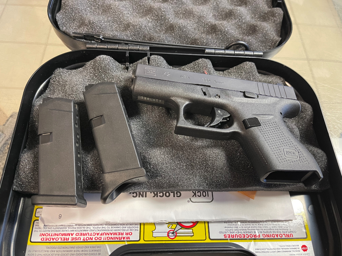 Glock G42 Gen3 Sub compact 3.25 Inch Barrel 6+1 Safe Action Trigger ...
