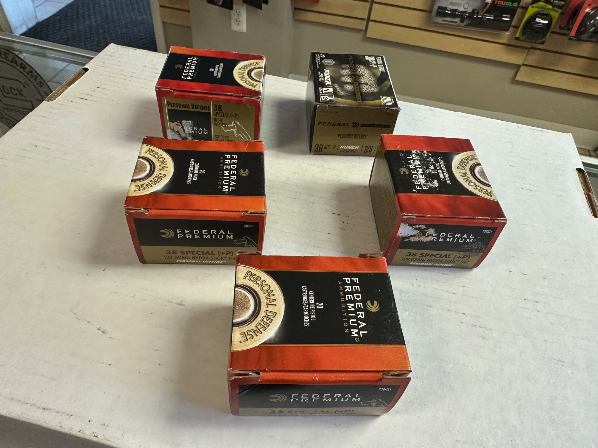100 ROUNDS FEDERAL HYDRA SHOK/PUNCH 38 SPECIAL JACKETED HOLLOW POINT ...