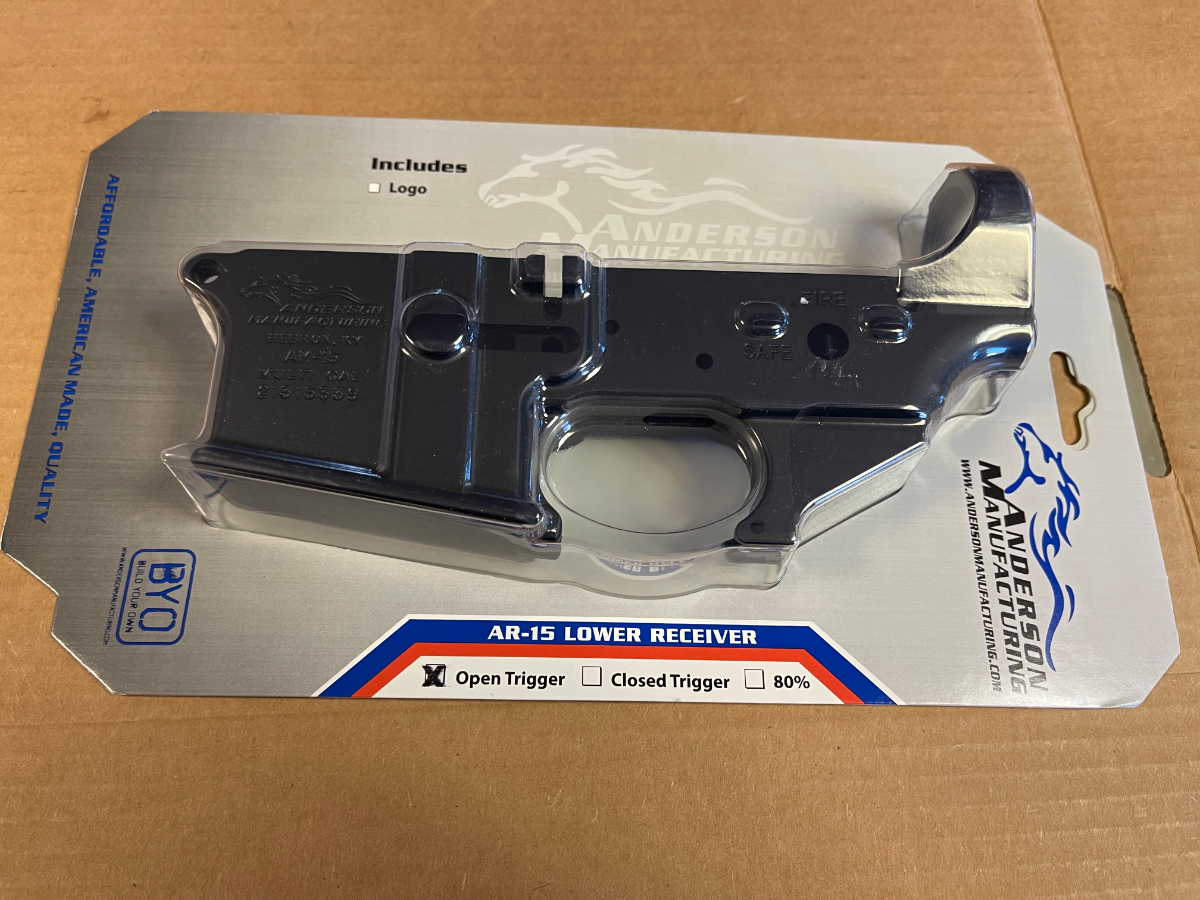 Anderson Stripped Lower Receiver Multi-Caliber Black Anodized Finish ...