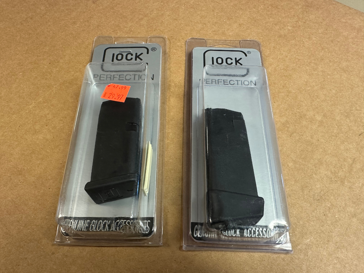 TWO GLOCK MODEL G26 9MM FACTORY MAGAZINES, ONE 10 ROUND AND ONE 12 ...