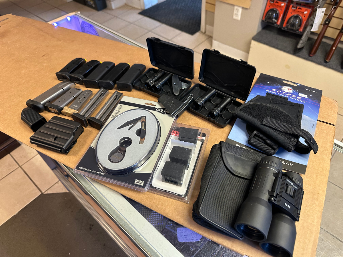 NICE LARGE LOT OF ASSORTED FIREARM RELATED ITEMS AS IS FINAL SALE ...