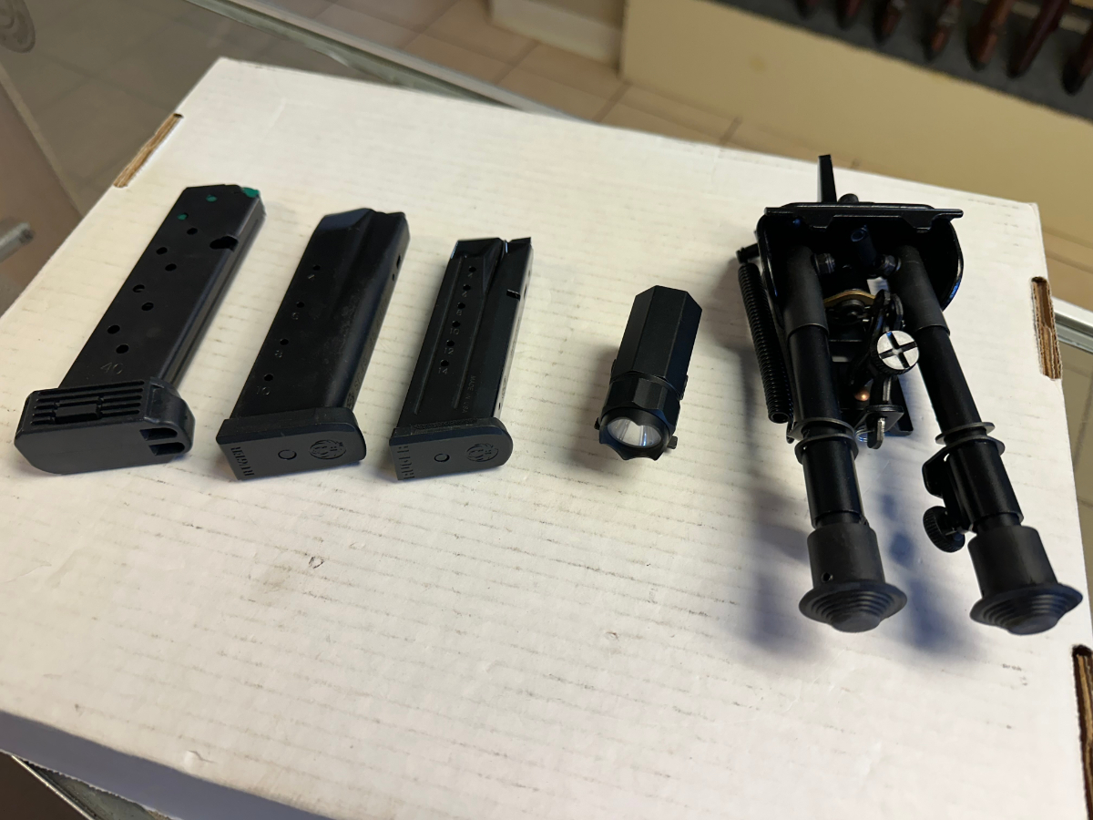 NICE LOT OF ASSORTED FIREARM ITEMS SEE PHOTOS. AS IS FINAL SALE ...