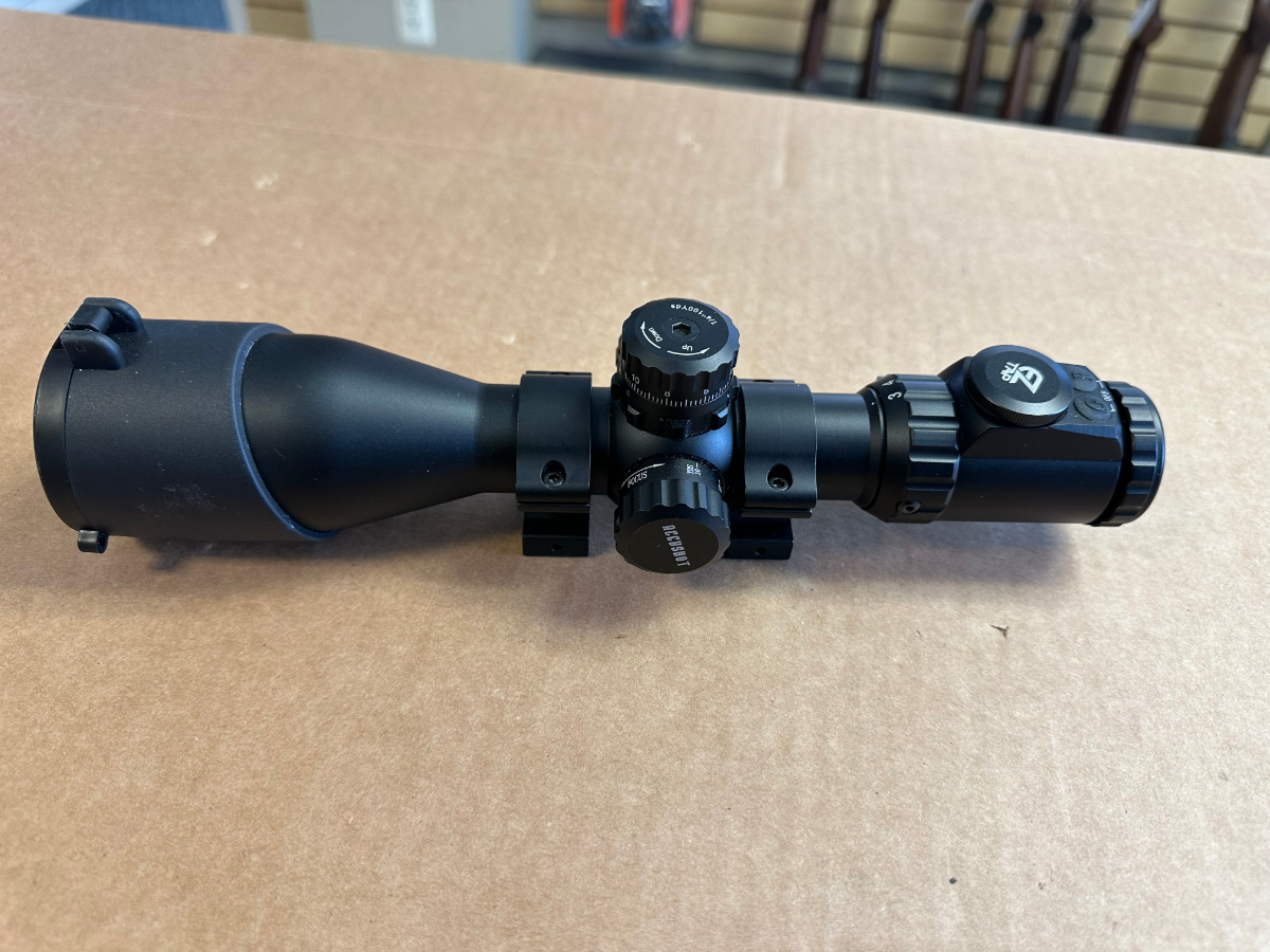 EZ TAP ACCUSHOT ILLUMINATED RED/GREEN RIFLE SCOPE WITH LENS COVER AND ...