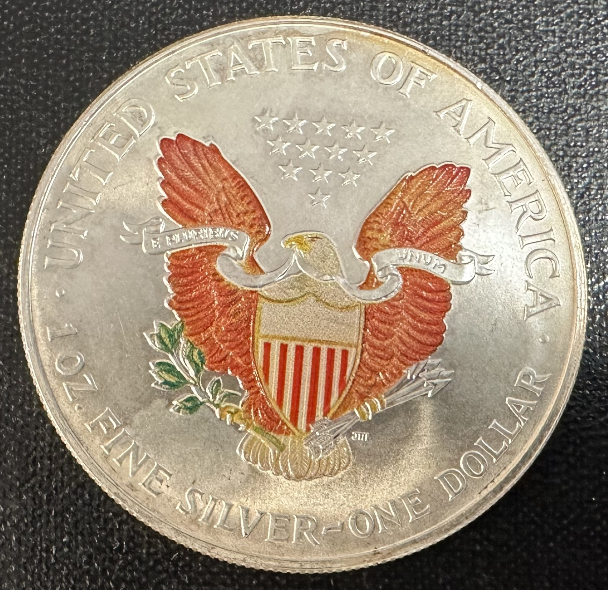 COLORIZED 2000 AMERICAN SILVER EAGLE IN GREAT CONDITION 1OZ FINE .999 ...