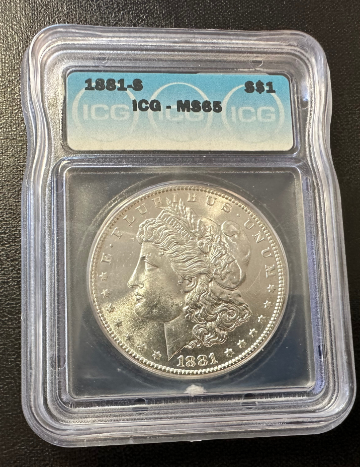 ABSOLUTELY STUNNING CARTWHEEL LUSTER 1881-S MORGAN SILVER DOLLAR ...