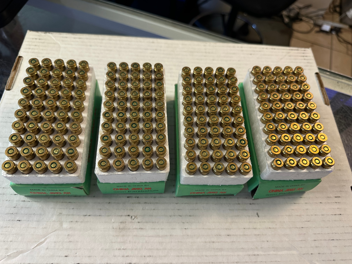 200 ROUNDS 9MM BRASS CASE AMMUNITION ALL NEW IN BOXES EXCELLENT AMMO AS ...