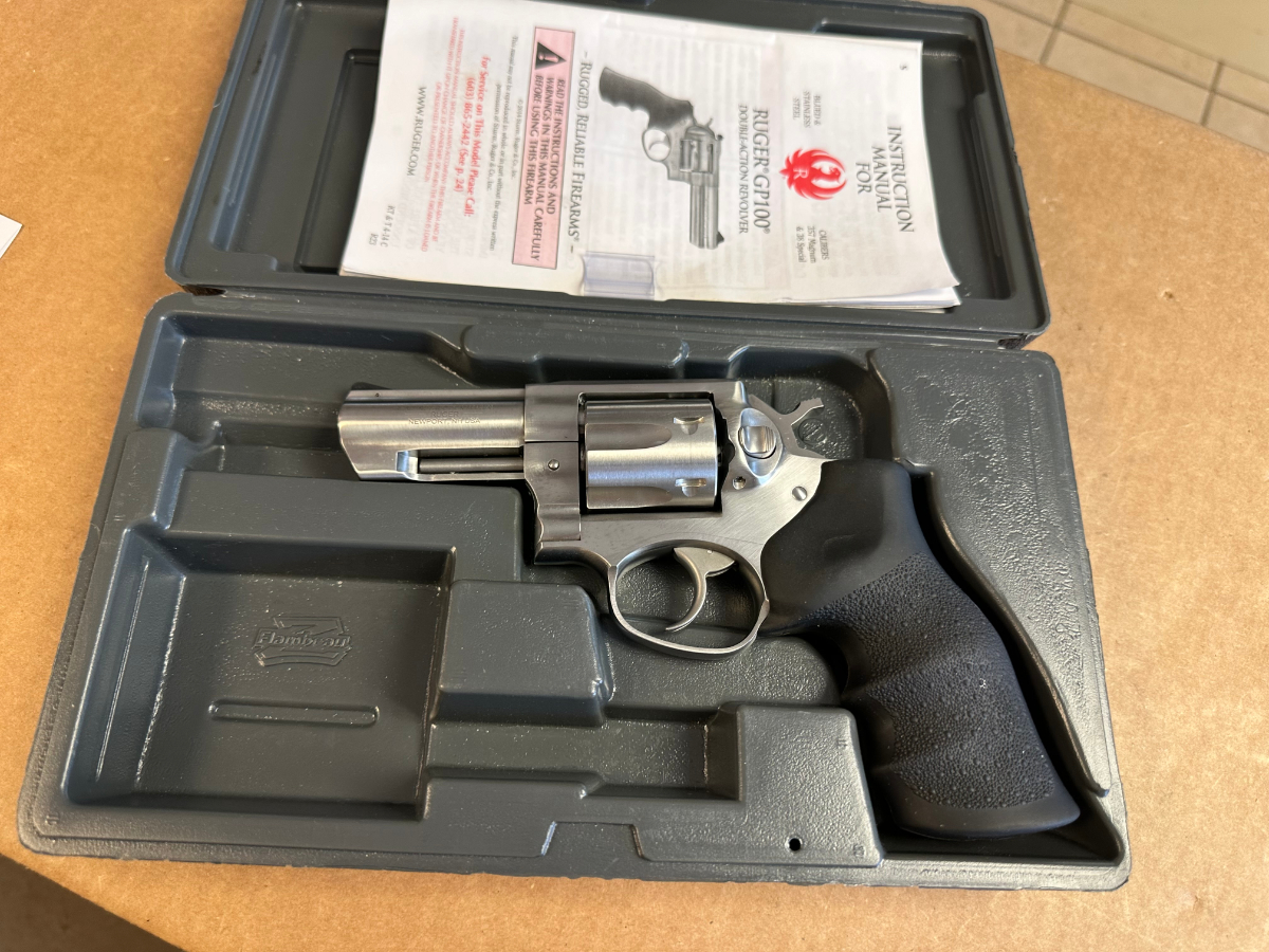 Ruger 1715 GP100 Medium Frame 357 Mag 6rd 3" Satin Stainless Steel ...