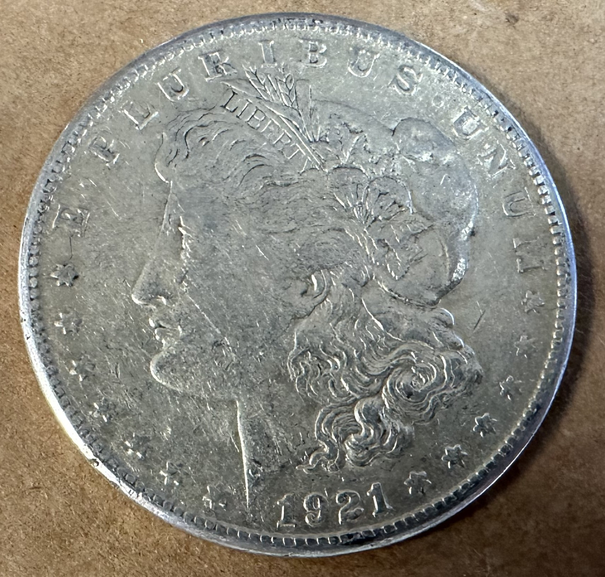1921-S MORGAN SILVER DOLLAR NICELY DETAILED IN VERY GOOD CONDITION ...