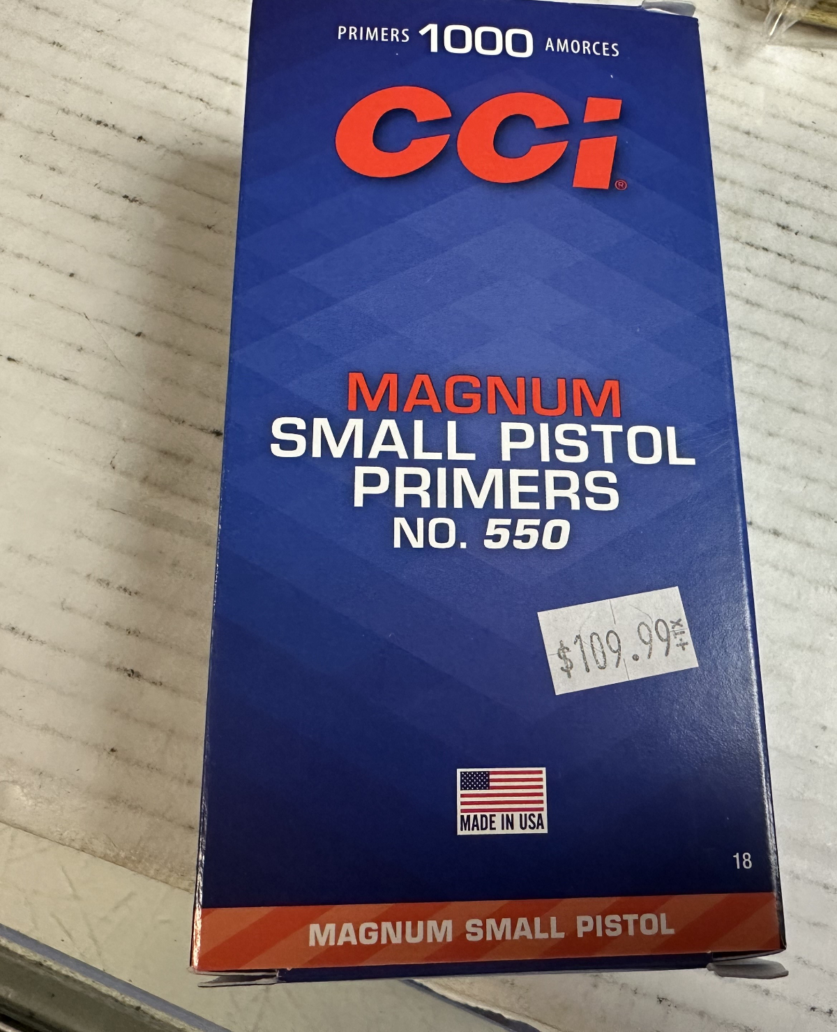 CCI Ammunition 1000 PIECES CCI 0018 Magnum Pistol No. 550 Small Pistol ...
