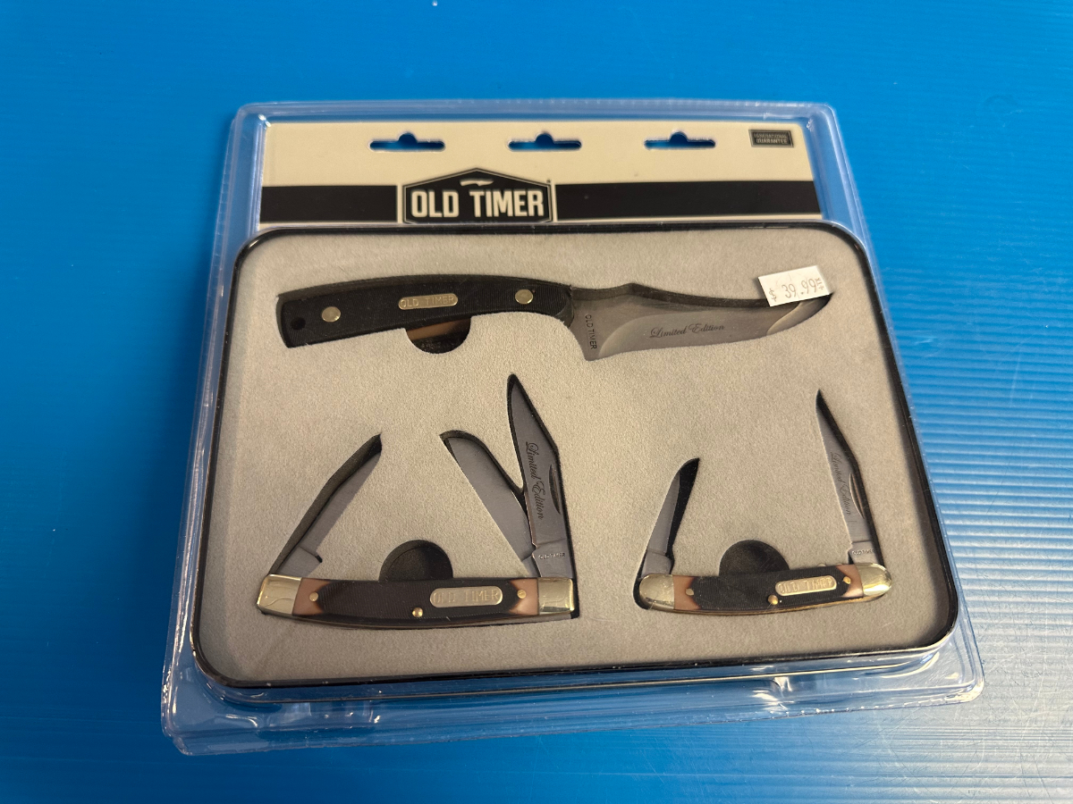 Old Timer 1158656 3-Pcs Fixed Blade/Folding Blade Gift Set Tin 17368413 ...