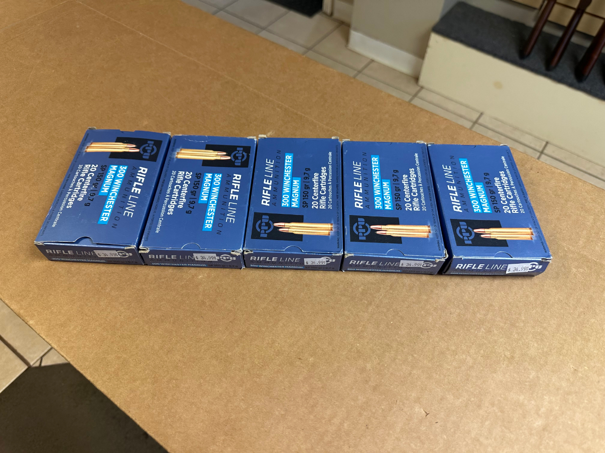 100 ROUNDS PPU 300 WINCHESTER MAGNUM SOFT POINT 155 GRAIN NEW IN BOXES ...