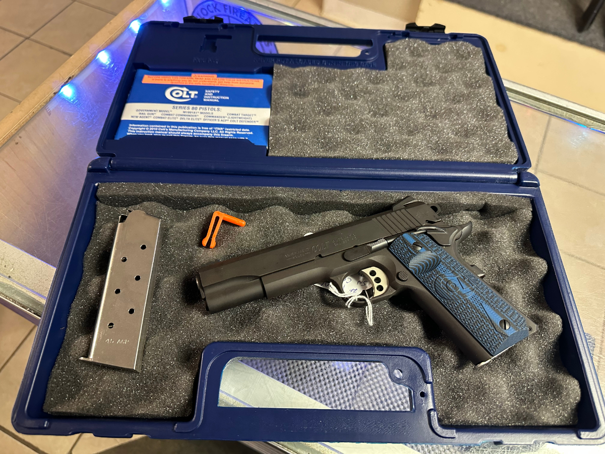Colt MODEL Competition Government 1911 .45 ACP 5 in Blue Custom G10 ...