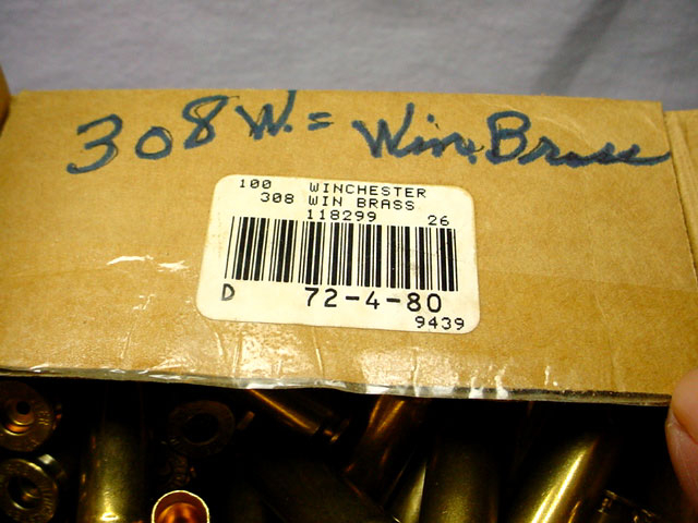 .308 Winchester Brass Cases 100 Pieces NEW .308 Win. 17347988 ...