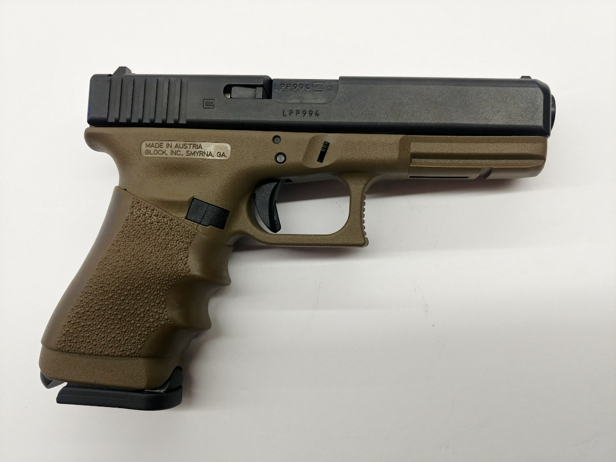 Glock 37 with overmold grip, .45 GAP, Brown Slide 17250019 - GunAuction.com