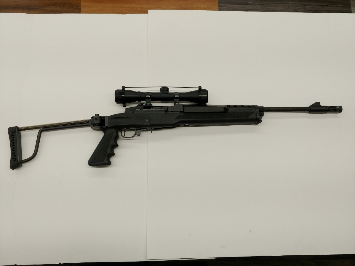 Ruger Mini-14 Ranch Rifle with folding stock, and scope .223 Rem ...