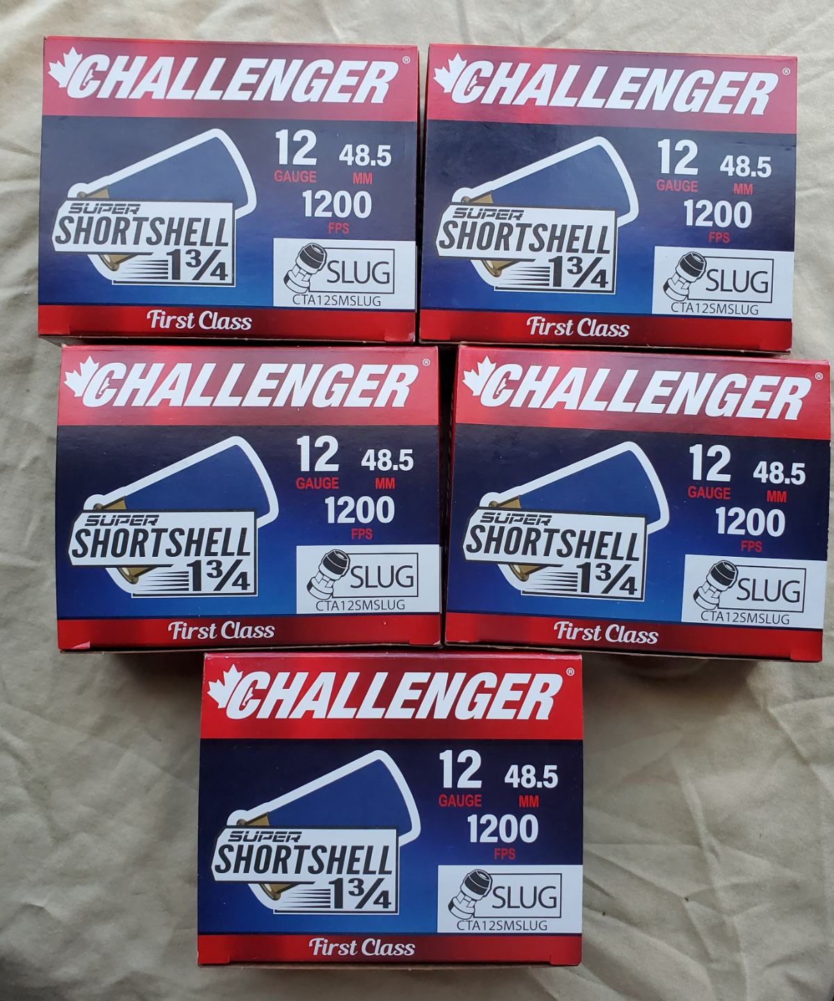 100 rounds of Challenger super shortshell 1-3/4" 3/4oz 12G slugs ...