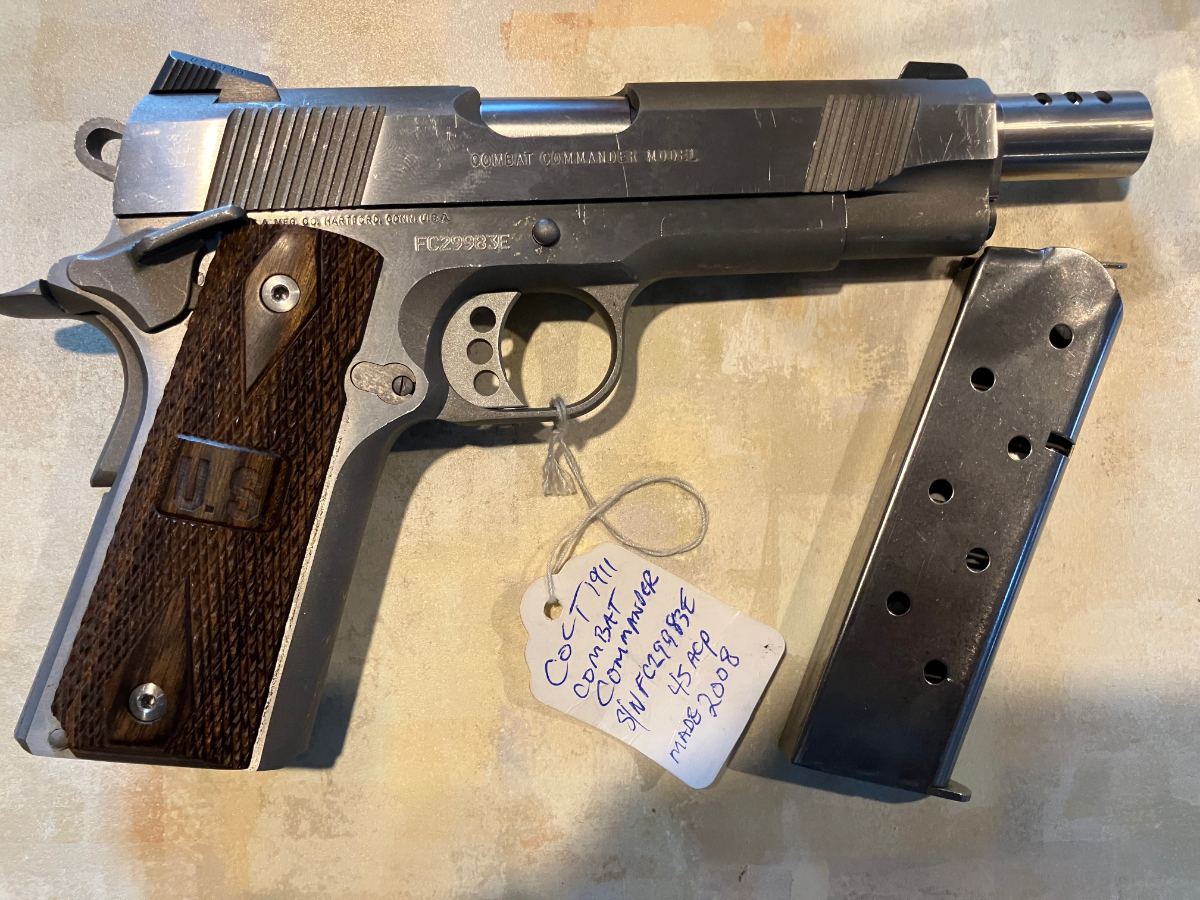 Colt COMBAT COMMANDER STAINLESS 1911 45ACP .45 ACP 17322861 ...