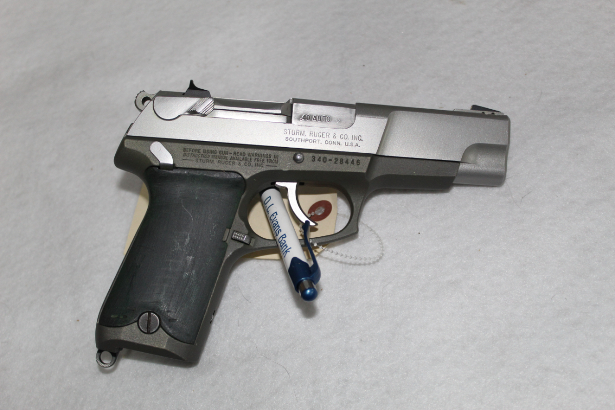 RUGER P91 IN 40 CALIBER WITH NO MAG AND NO RESERVE .40 S&W 17187778 ...
