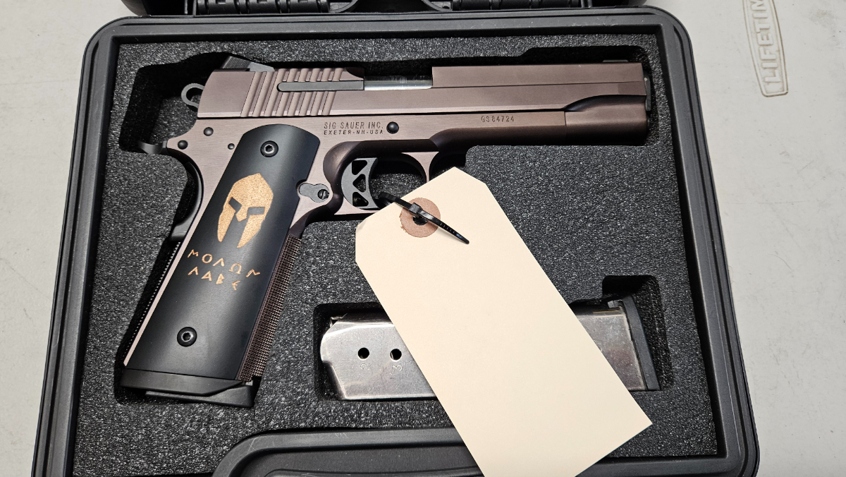 SIG Sauer 1911-POLICE SEIZURE-W/MAG-AS IS-GORGEOUS-"MOLON LABE"-LIKE ...