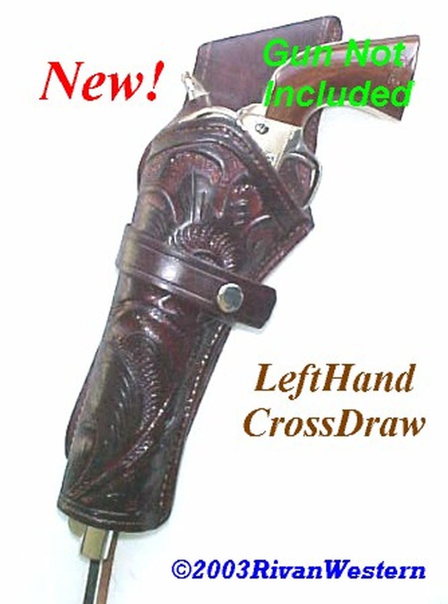 Lefthand Cowboy Crossdraw Holster In Brown | 14881273 GunAuction.com