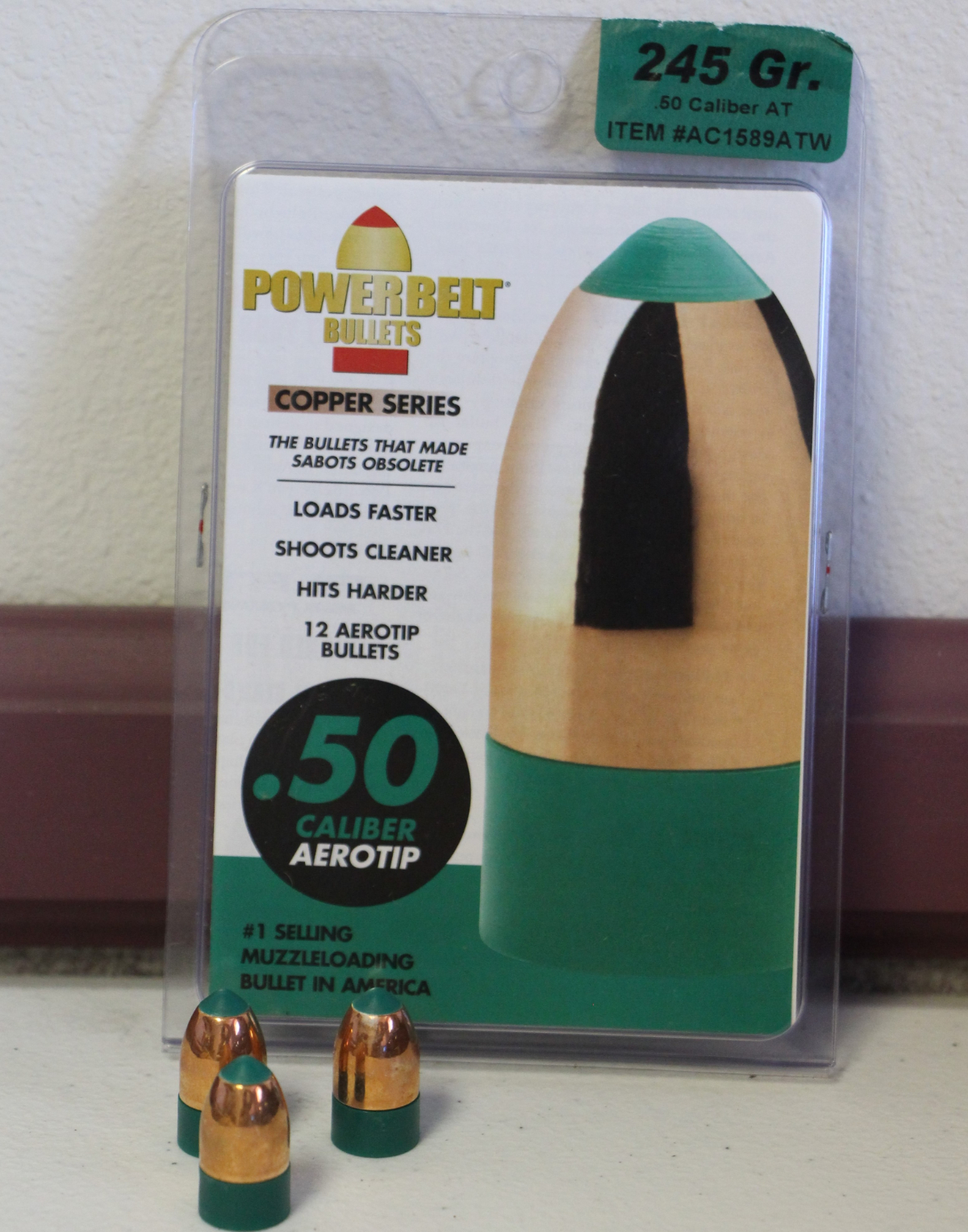 CVA POWERBELT MUZZLELOADER 12 BULLETS 50Cal 245gr AEROTIP GREAT DEAL ...