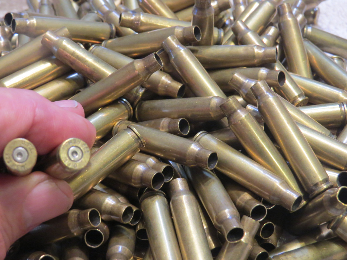 .223 "GFL" once-fired brass 60 rds cleaned & polished .223 Rem ...