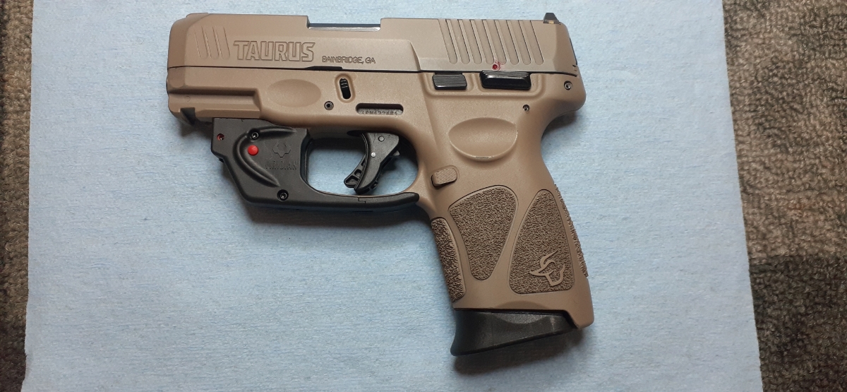 Taurus Model G3c with Viridian Red Laser - FDE Cerakote Finish - Very ...