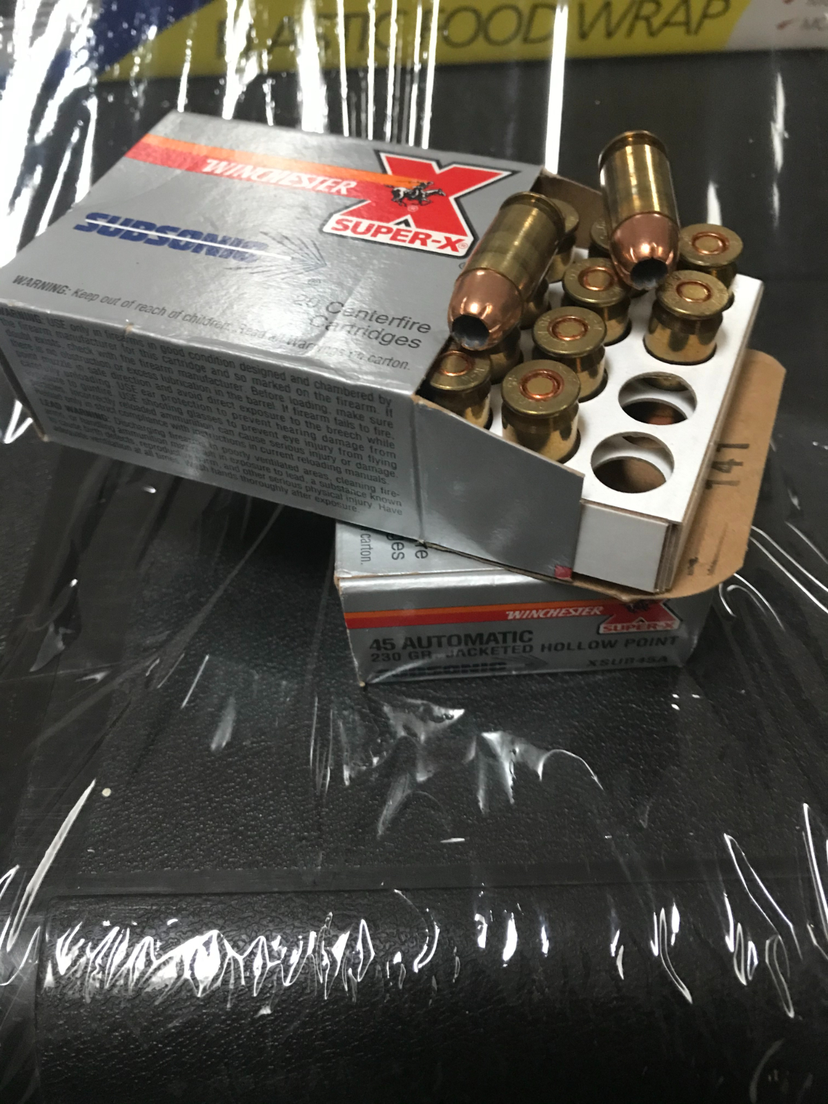 45 ACP WINCHESTER JACKETED HOLLOW POINT SUPER-X SUBSONIC 230 GR. 2 ...
